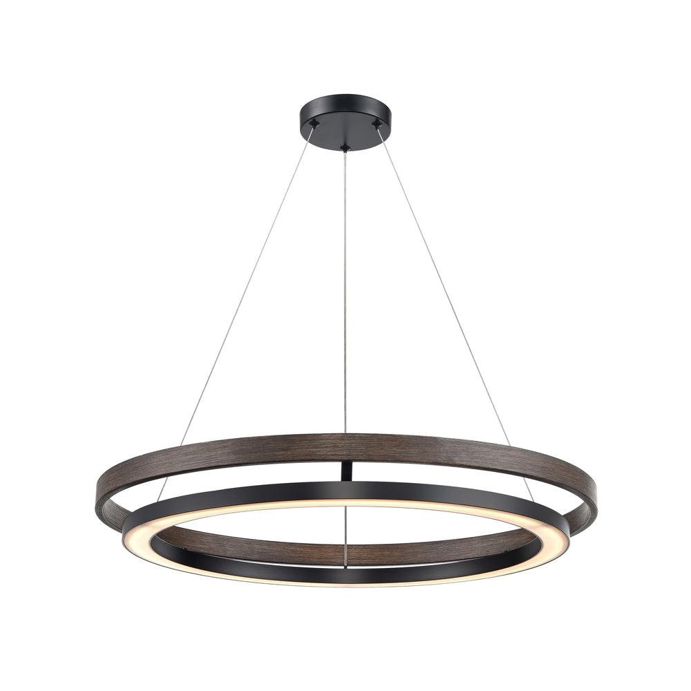 DVI Lighting CYBELE Ø24 Inch LED CHANDELIER in Ebony and Ironwood on M ...