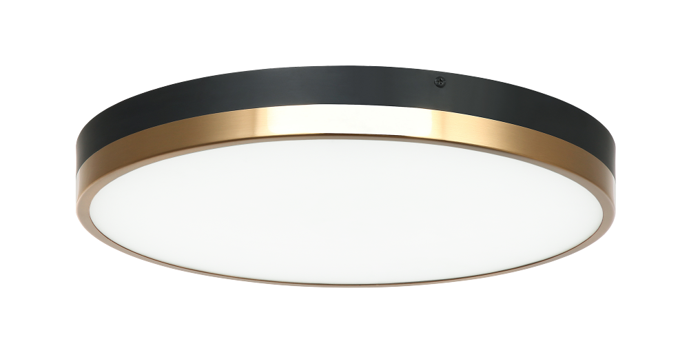 Matteo Lighting Tone 1 Light Ceiling Mount in Black Chrom Combinatio ...