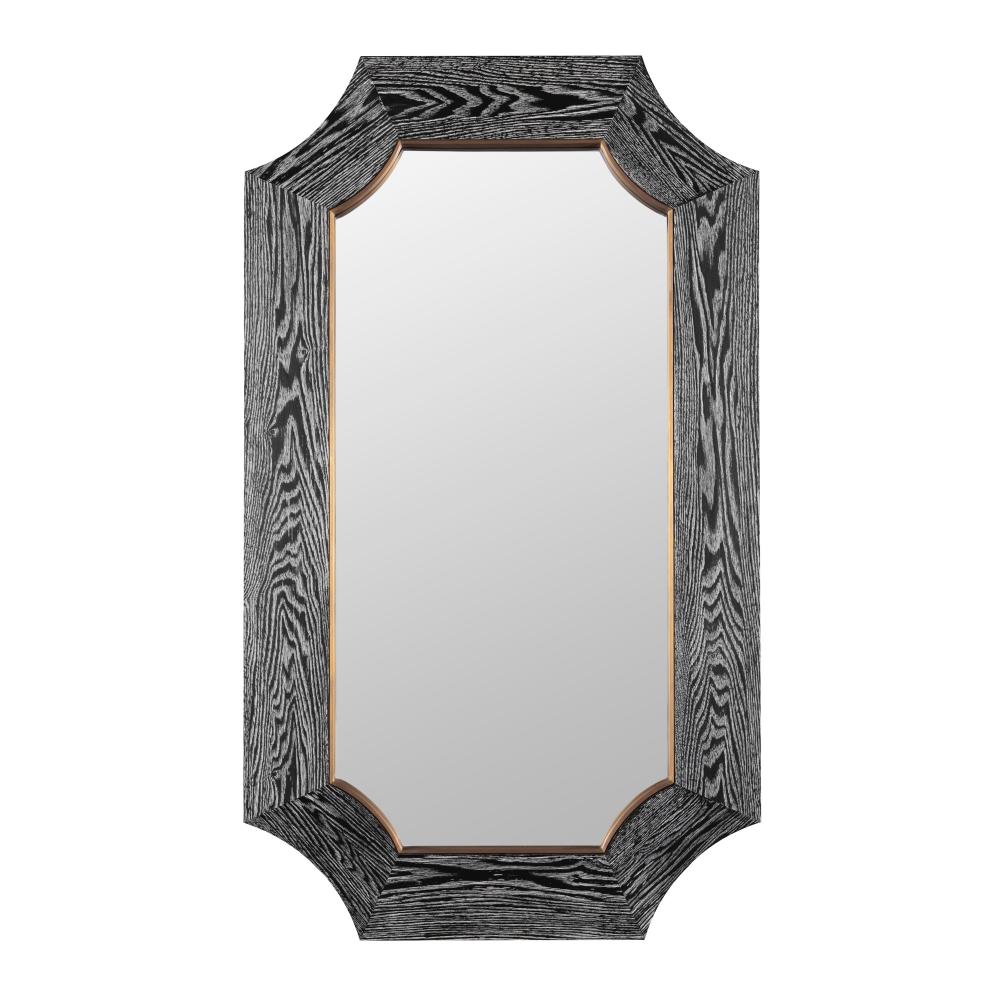 Varaluz Farra 26x44 Wall Mirror Cerused Blac Weathered Brass in Ceruse ...