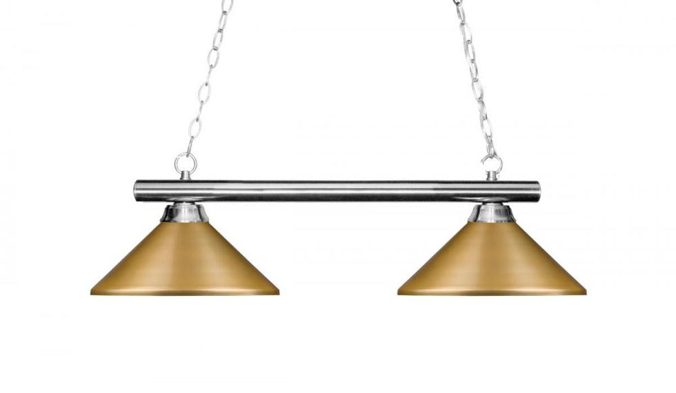 Z-Lite Sharp Shooter 2 Light Billiard in Chrome Finish Model: 155-2CH ...