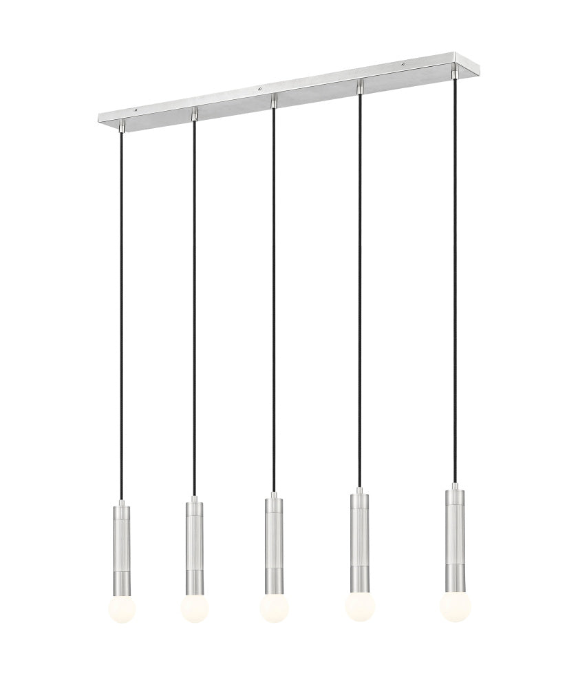 Z-Lite Stari 5 Light Linear Chandelier in Brushed Nickel Finish Model ...