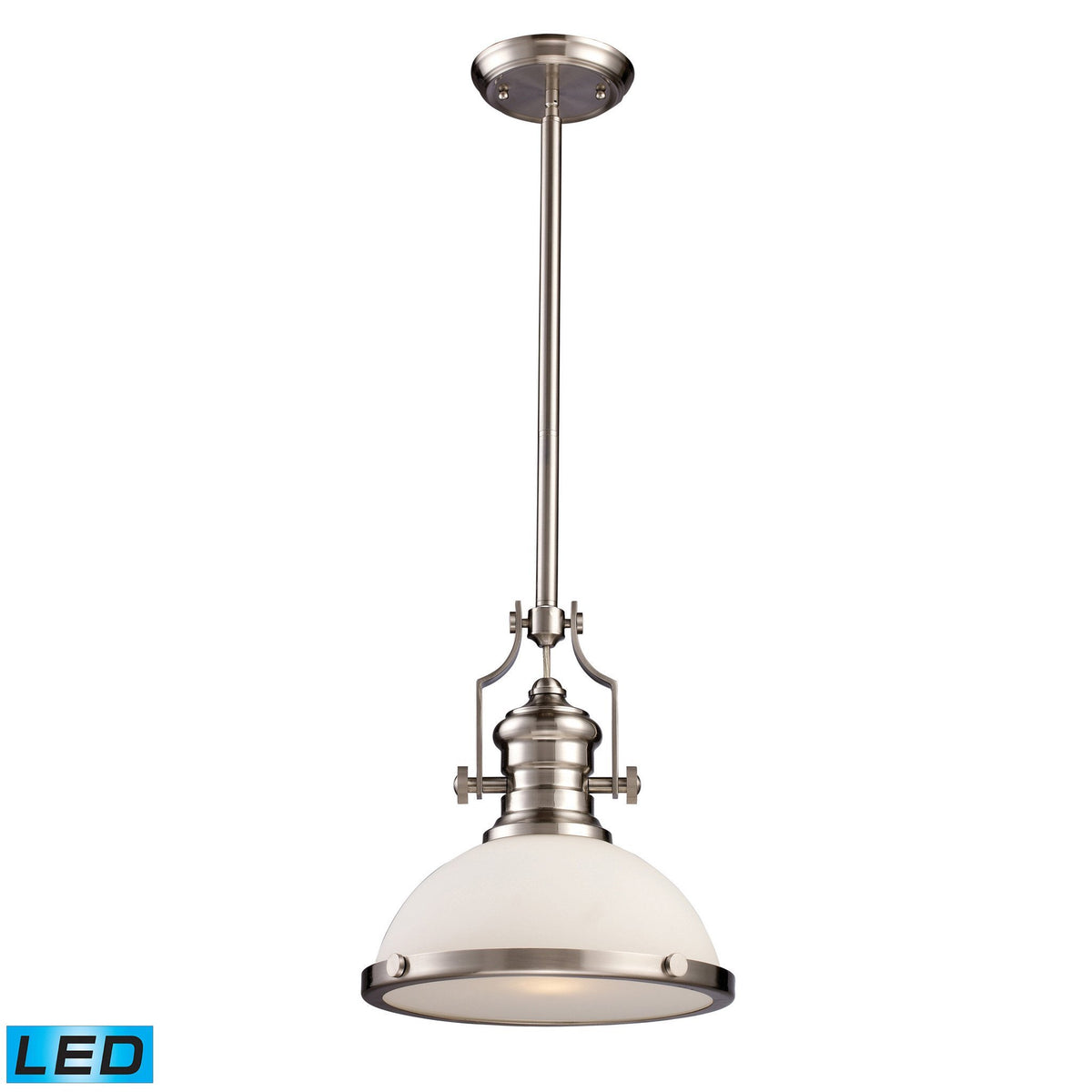 Elk Chadwick 1 Light Pendant In Satin Nickel With Model: 66123-1-LED ...