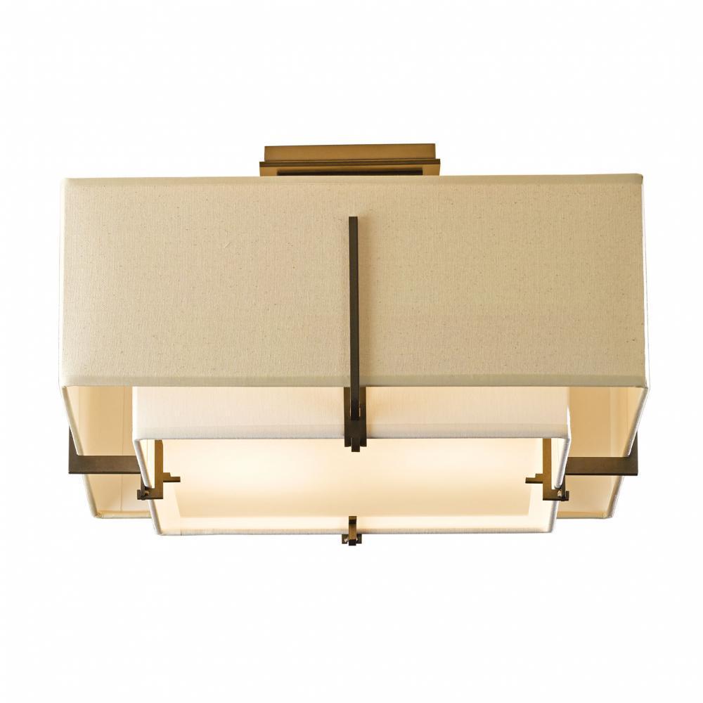Hubbardton Forge Exos Square Small Double Shade Semi Flush Model: 1265 ...