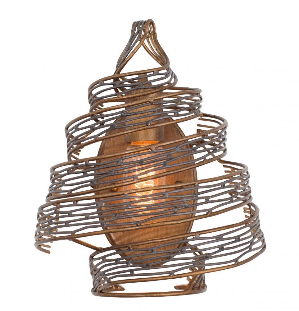 Varaluz Flow 1 Light Twist Sconce Hammered Ore Model: 247W01HO ...